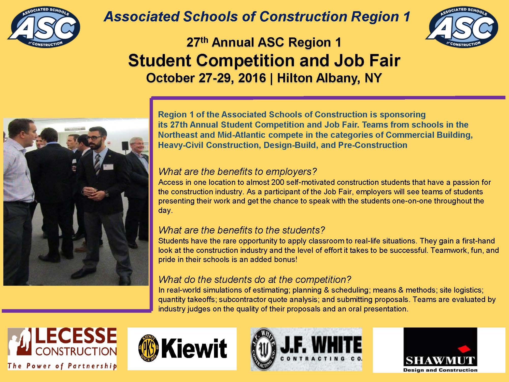 27th Annual ASC Region 1 Student Competition is this week! | ASC Region 1